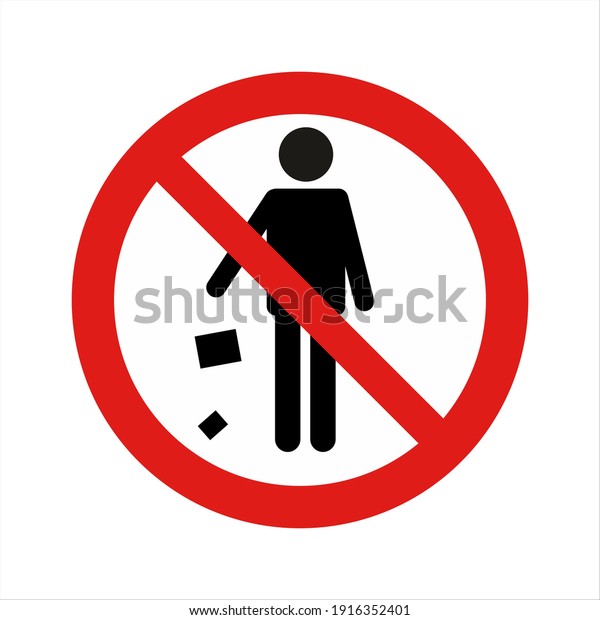 Do Not Litter Prohibition Littering Sign Stock-vektor (royaltyfri ...