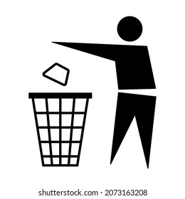 Do Not Litter Sign Disposal Icon Stock Vector (Royalty Free) 2073163208