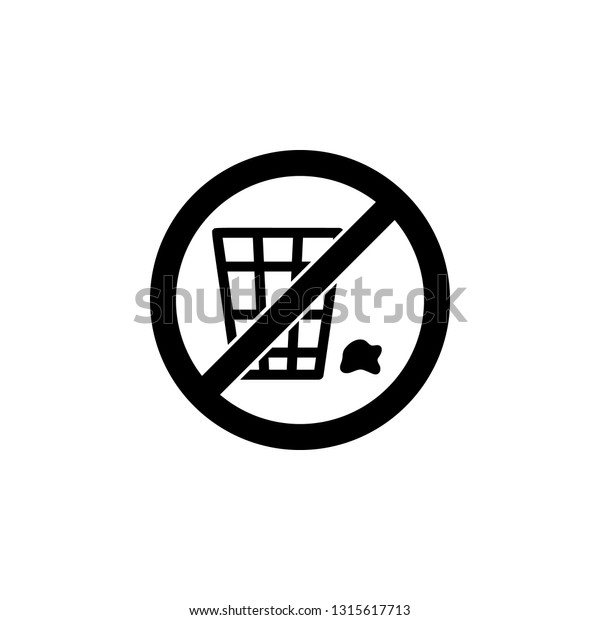 Do Not Litter Sign Icon Simple Stock Vector (Royalty Free) 1315617713 ...