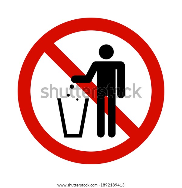 Do Not Litter Sign Prohibited Signs Stock Vector (Royalty Free ...