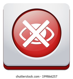 Do Not Look Eye Sign Icon: vector de stock (libre de regalías ...