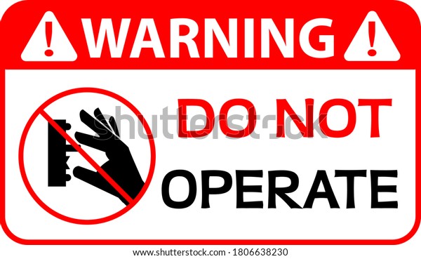 No Operar símbolo de advertencia ilustración: vector de stock (libre de ...