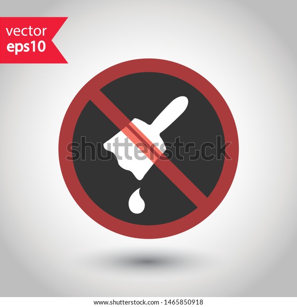 Do Not Paint Sign No Paint Stock Vector (Royalty Free) 1465850918