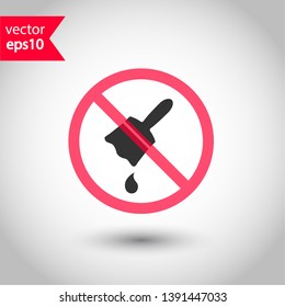 Do Not Paint Sign Prohibited Painting Stock Vector (Royalty Free ...