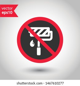 Do Not Paint Sign Prohibited Painting Stock Vector (Royalty Free ...