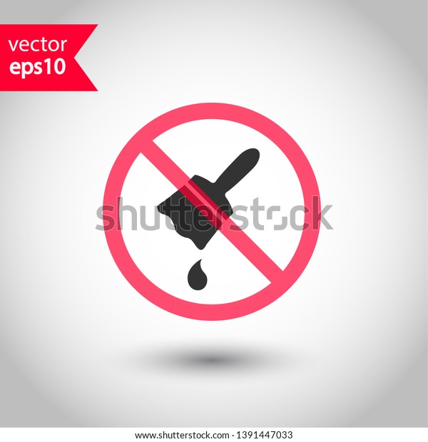 Do Not Paint Sign Prohibited Painting: เวกเตอร์สต็อก (ปลอดค่าลิขสิทธิ์ ...