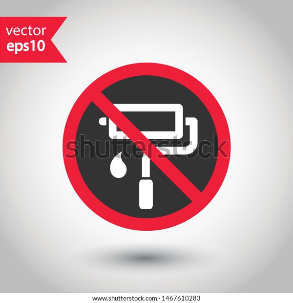 Do Not Paint Sign Prohibited Painting Stock Vector (Royalty Free ...