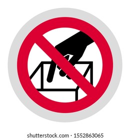Do Not Reach Forbidden Sign Modern Stock Vector (Royalty Free) 1552863065