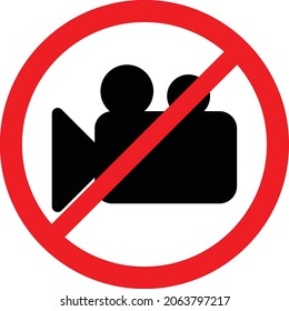 147 Do not record video icon Images, Stock Photos & Vectors | Shutterstock