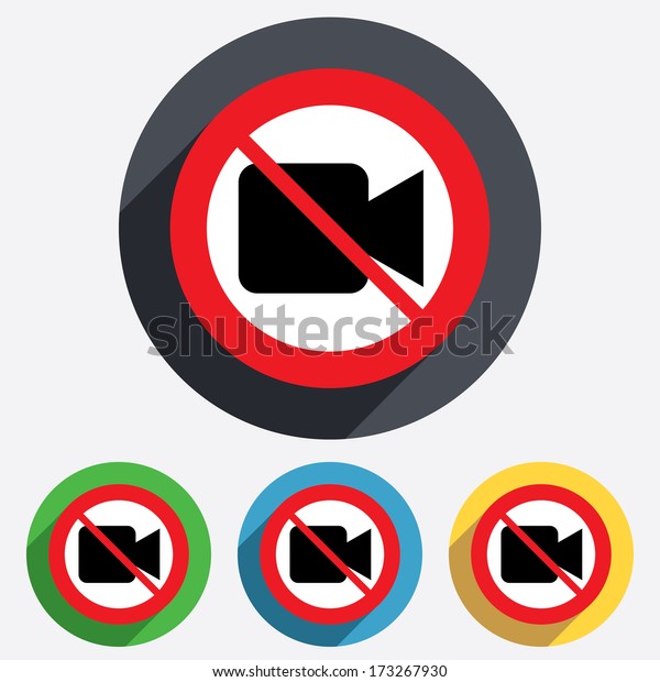Do Not Record Video Camera Sign Stock Vector (Royalty Free) 173267930 ...