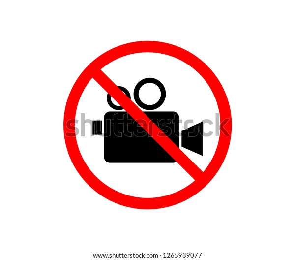 Do Not Record Video Sign Red Stock Vector (Royalty Free) 1265939077 ...