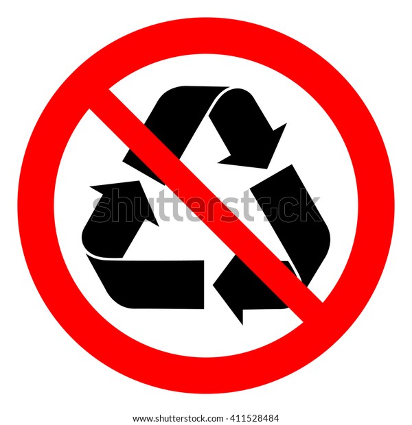 Do Not Recycle Symbol No Recycle เวกเตอร์สต็อก (ปลอดค่าลิขสิทธิ์) 411528484
