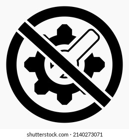 Do Not Repair No Settings Icon Stock Vector (Royalty Free) 2140273071 ...