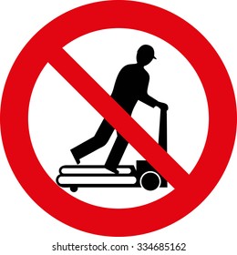 Do Not Ride On Hand Truck: vector de stock (libre de regalías ...