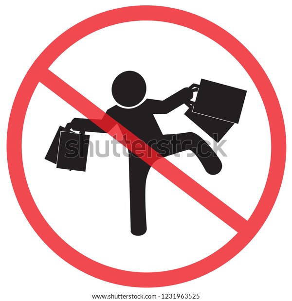 Do Not Shopping Celebrate Caution Warning Stock Vector (Royalty Free ...