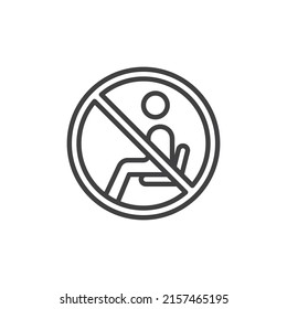Do Not Sit Sign Line Icon Stock Vector (Royalty Free) 2157465195 ...