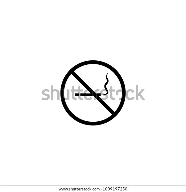 Do Not Smoke Icon Vector Stock Vector Royalty Free 1009197250 Shutterstock