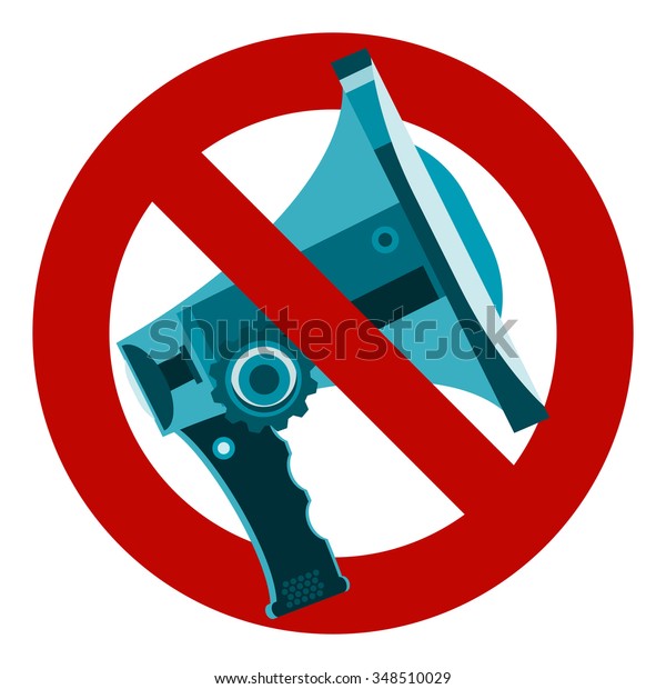 Do Not Speak Icon Symbol Megaphone Stock Vector (Royalty Free ...