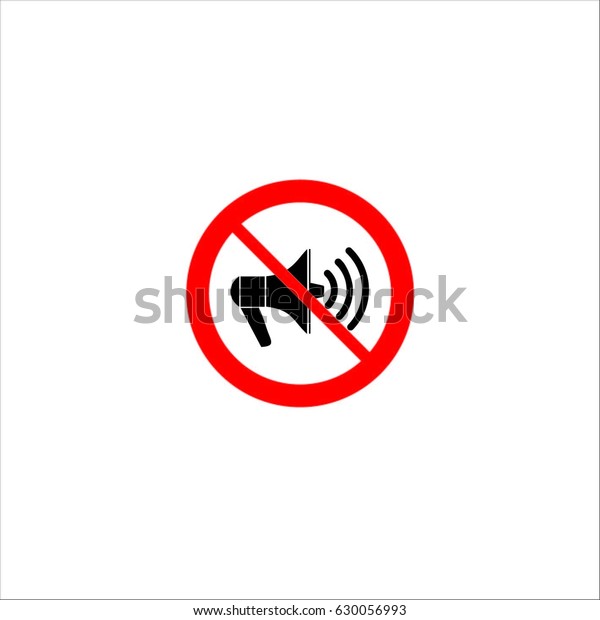Do Not Speak Icon Symbol Megaphone Stock Vector (Royalty Free ...