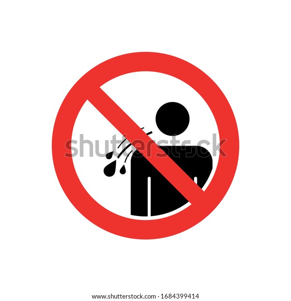 Do Not Spitting Public Sign Red Stock Vector (Royalty Free) 1684399414