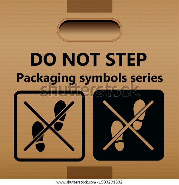 Do Not Step Symbol Use On: vector de stock (libre de regalías ...