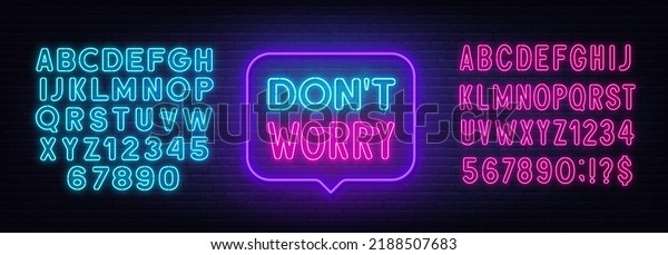Do Not Stress Neon Sign Speech: เวกเตอร์สต็อก (ปลอดค่าลิขสิทธิ์ ...