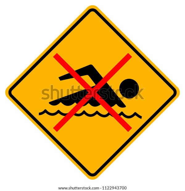 Do Not Swimming Area Symbol Sign Arkivvektor (royaltyfri) 1122943700 ...