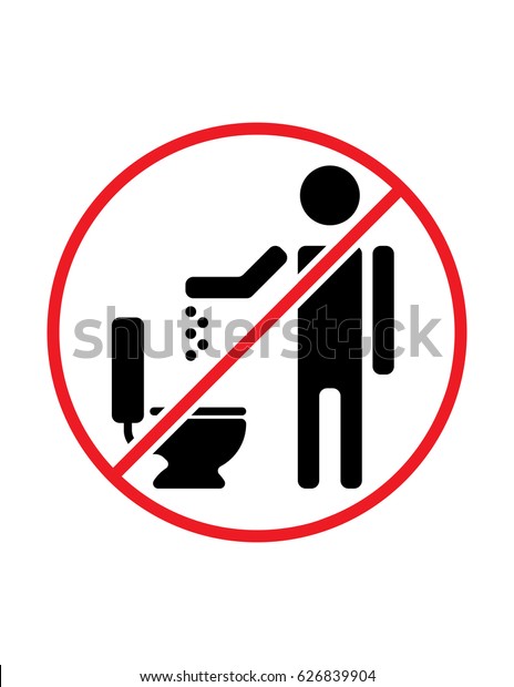 Do Not Throw Anything Toilet Vector Stock Vector (Royalty Free ...