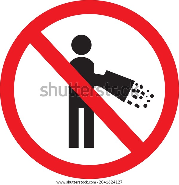 Do Not Throw Rubbish Here Vector Stock Vector (Royalty Free) 2041624127 ...
