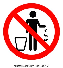 Do Not Throw Rubbish Sign: vector de stock (libre de regalías ...