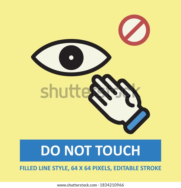 Do Not Touch Eyes Illustration Vector Stock Vector (Royalty Free ...
