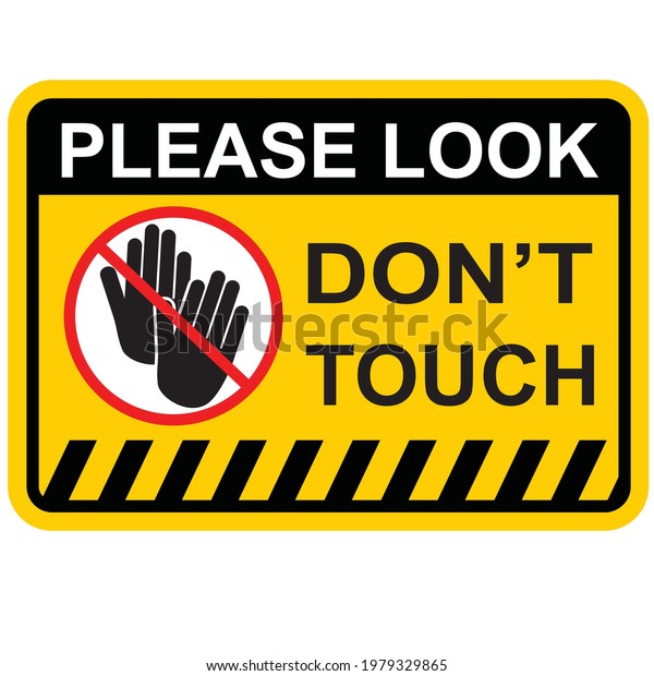 Do Not Touch Sticker Label Vector: เวกเตอร์สต็อก (ปลอดค่าลิขสิทธิ์ ...