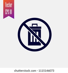 Do Not Trash Vector Icon Stock Vector (Royalty Free) 1115146073 ...