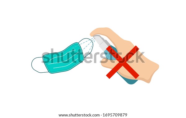 Do Not Use Disinfectant Spray On Stock Vector (Royalty Free) 1695709879