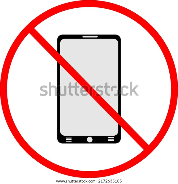 Vektor Stok Do Not Use Mobile Phone Icon (Tanpa Royalti) 2172635105 ...