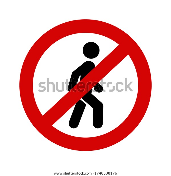 Do Not Walk Icon Symbol Vector Stock Vector (Royalty Free) 1748508176 ...