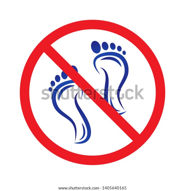Do Not Walk No Barefoot Sign Stock Vector (Royalty Free) 1405640165 ...
