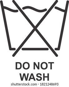 Do Not Wash Icon Sign Symbol Stock Vector (Royalty Free) 1821248693 ...