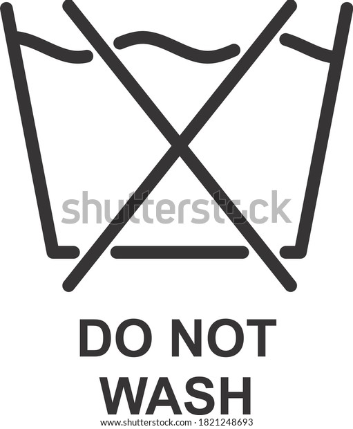 Do Not Wash Icon Sign Symbol Stock Vector (Royalty Free) 1821248693 ...