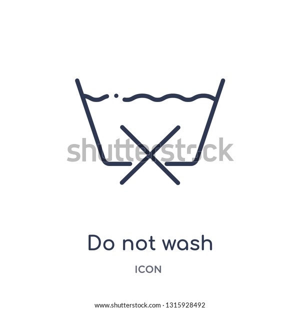 Do Not Wash Icon Signs Outline Stock Vector (Royalty Free) 1315928492 ...
