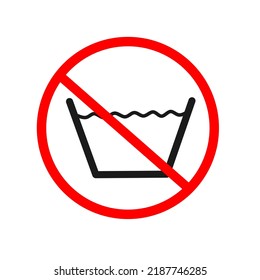 Do Not Wash Sign Simple Design Stock Vector (Royalty Free) 2187746285 ...