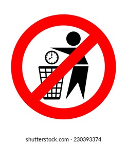 Do Not Waste Your Time Icon Stock Vector (Royalty Free) 230393374 ...