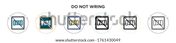 Do Not Wring Icon Filled Thin Stock Vector (Royalty Free) 1761430049 ...