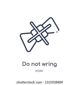 Do Not Wring Icon Signs Outline : image vectorielle de stock (libre de ...