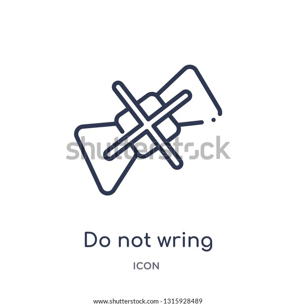 Do Not Wring Icon Signs Outline : image vectorielle de stock (libre de ...