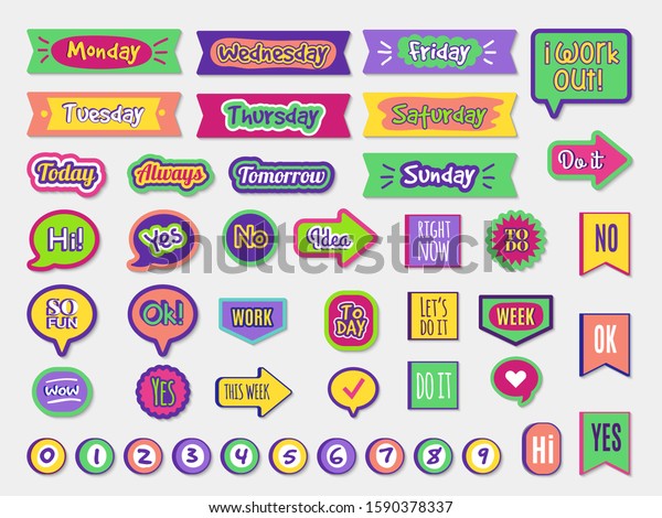 Do Stickers Planner Sticky Paper Organizer Stock Vector (Royalty Free ...