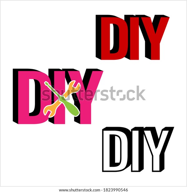 Do Yourself Icon Diy Icon Building Stock Vector (Royalty Free) 1823990546