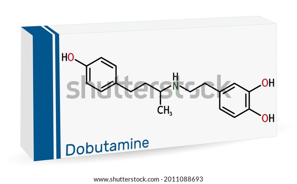 Dobutamine Molecule Synthetic Catecholamine Used Cardiotonic Stock ...
