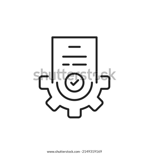 Doc Gear Icon Like Approved Document Stock Vector (Royalty Free ...