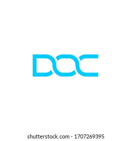 Doc Letter Original Monogram Logo Design Stock Vector (Royalty Free ...